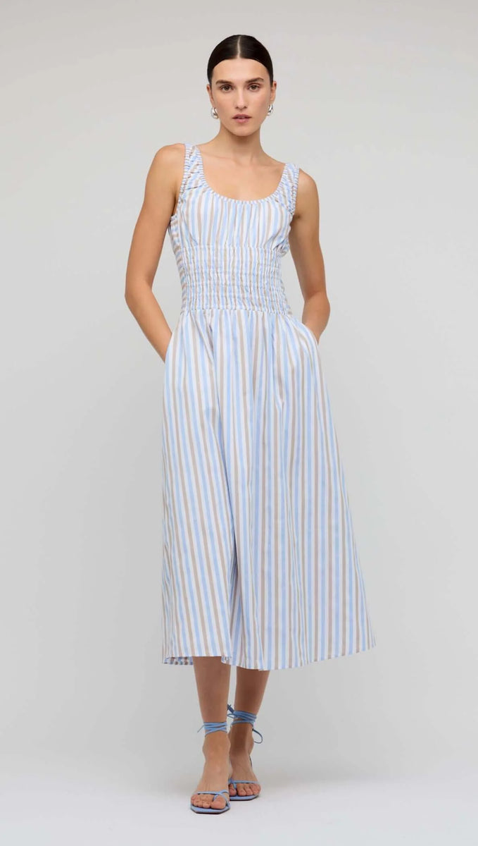 Staple the Label - Marcella Shirred Midi Dress – She Creates Stories